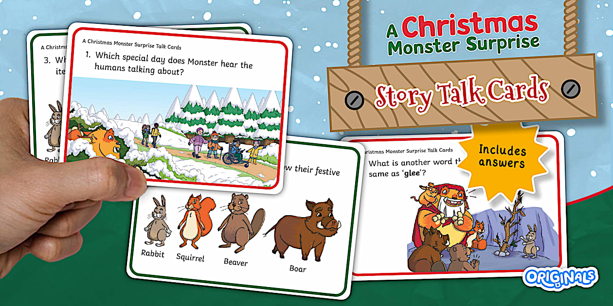 A Christmas Monster Surprise: Story Discussion Talk Cards