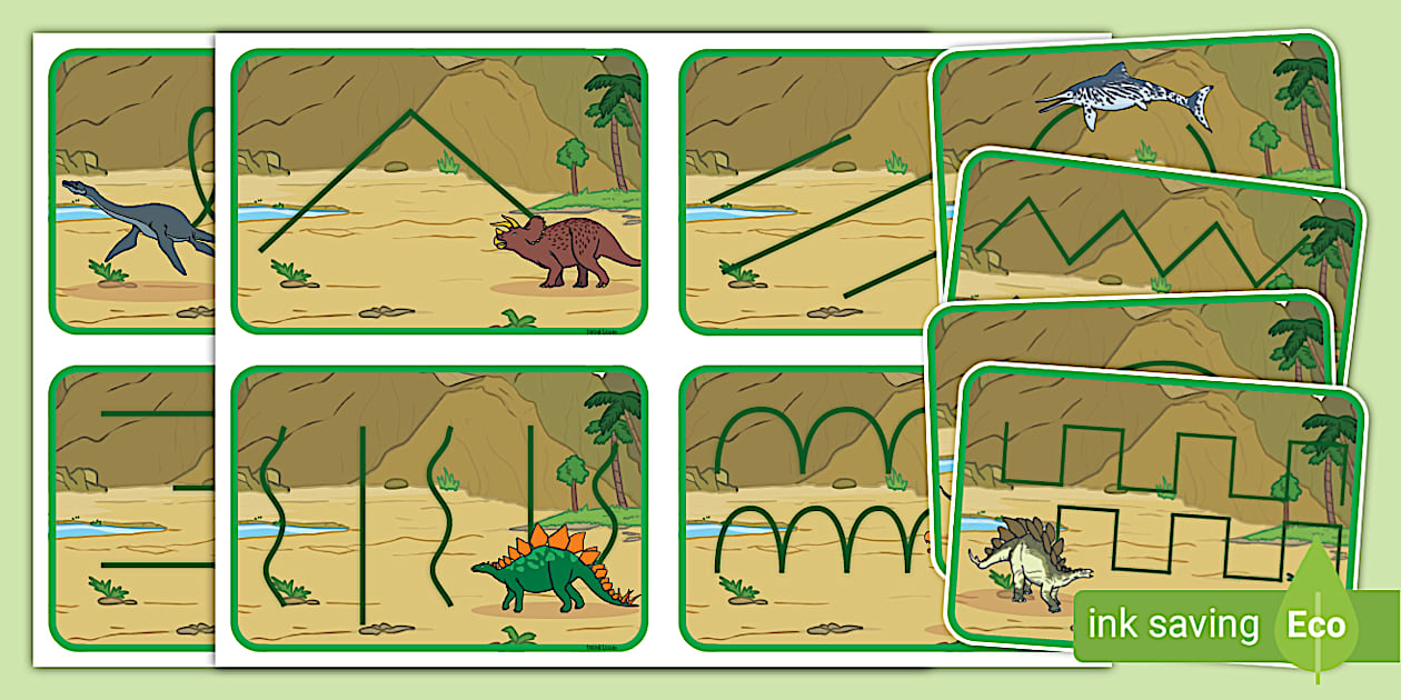 Dinosaurs Mark-Making Pattern Cards | Twinkl (teacher made)