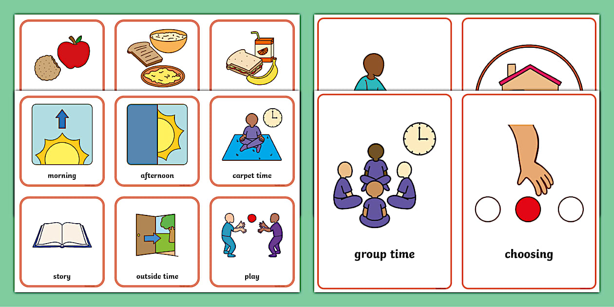 Twinkl Symbols: EYFS Visual Timetable Cards for Nursery
