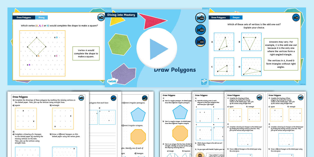 👉 Y3 Diving into Mastery: Step 8 Draw Polygons Teaching Pack