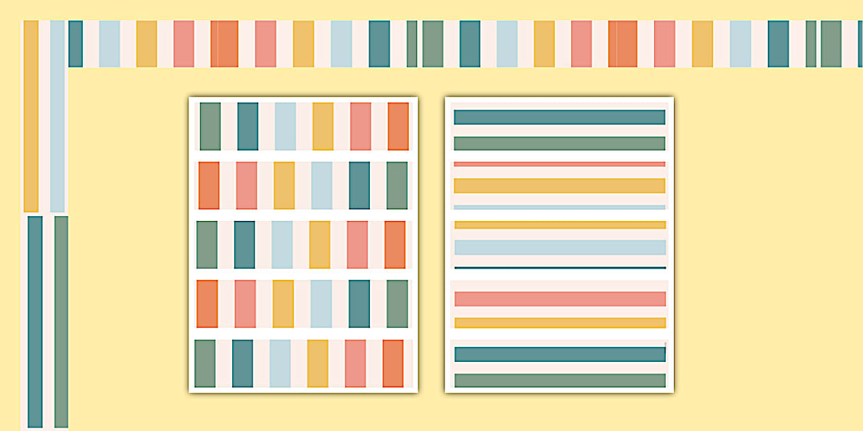 Geometric Boho Theme Bulletin Board Borders - Twinkl