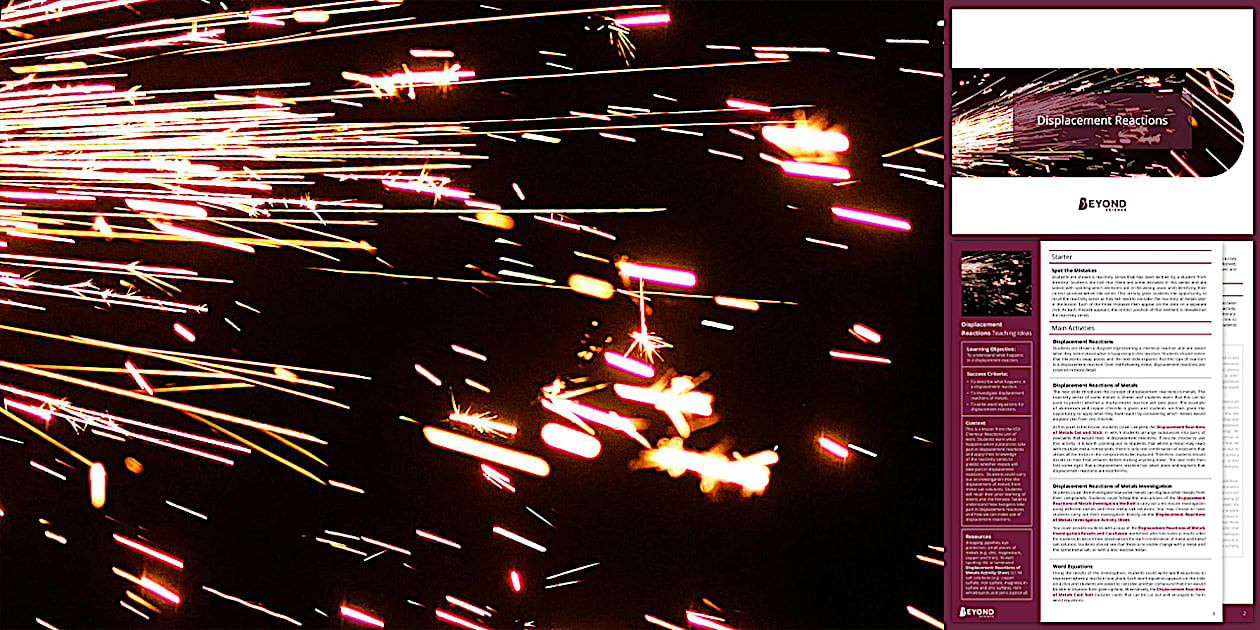KS3 Chemical Reactions Lesson 9: Displacement Reactions