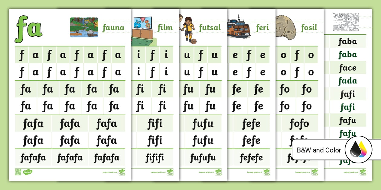 Booklet Keterampilan Membaca fa, fi, fu, fe, fo - Twinkl