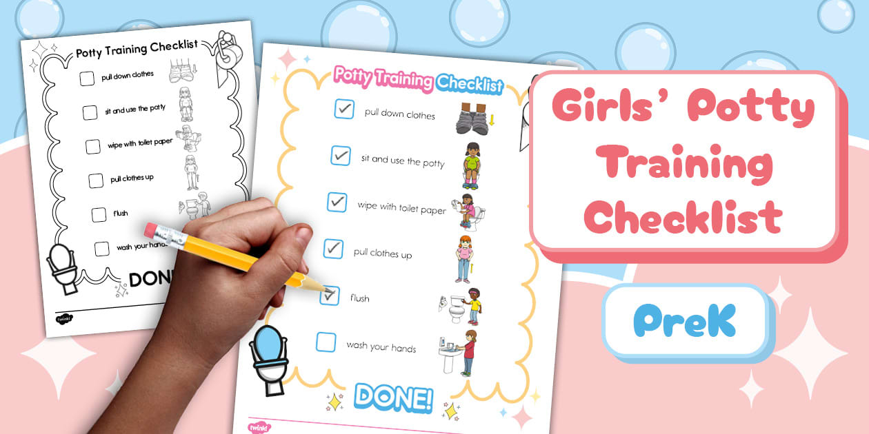 Girls’ Potty Training Checklist With Pictures - Twinkl