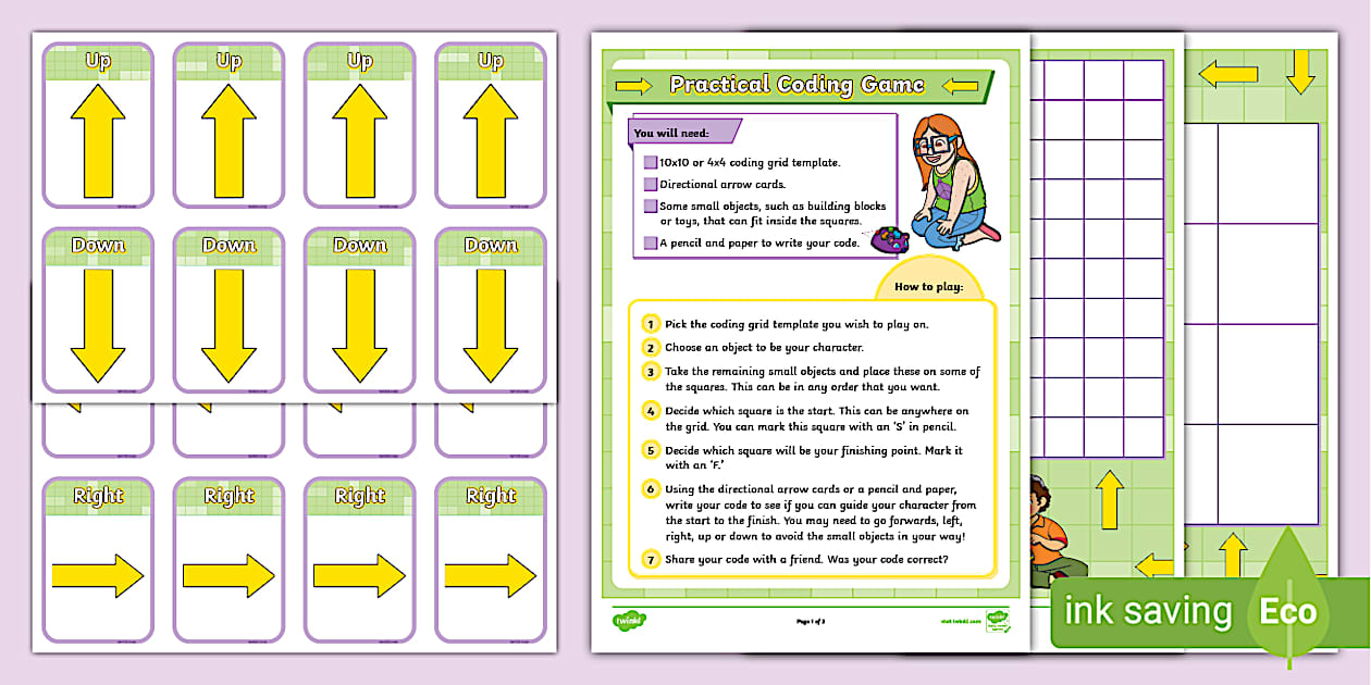 KS1 Practical Coding Game - Twinkl - Computing - Twinkl