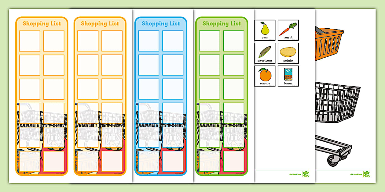 Attention And Listening: Shopping Game (teacher made)