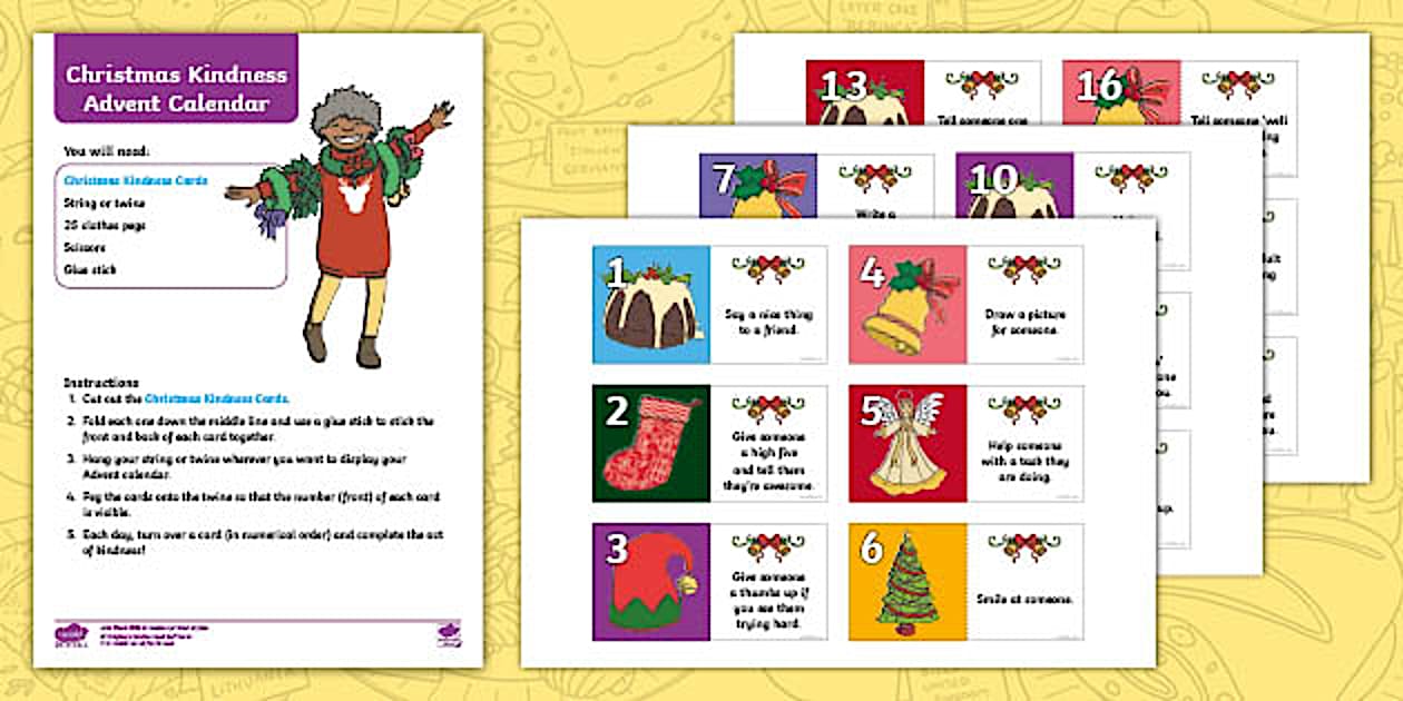 A Festive Feast: Christmas Kindness Advent Calendar - Twinkl