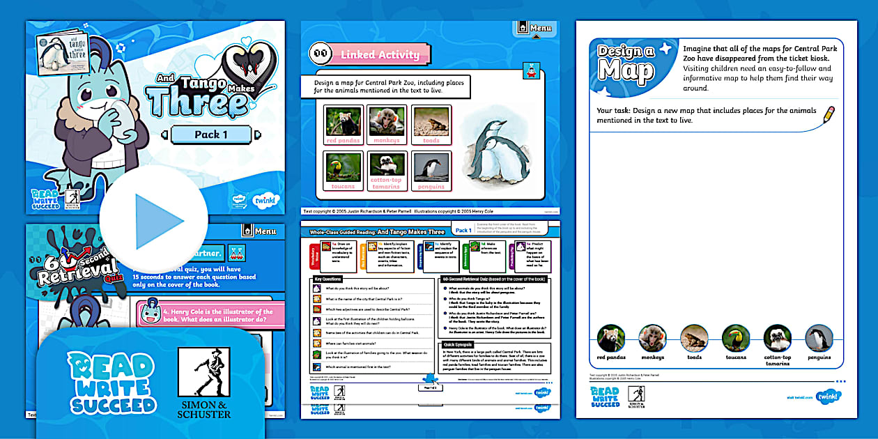 FREE! - And Tango Makes Three Whole-Class Guided Reading Pack 1 [Y2]