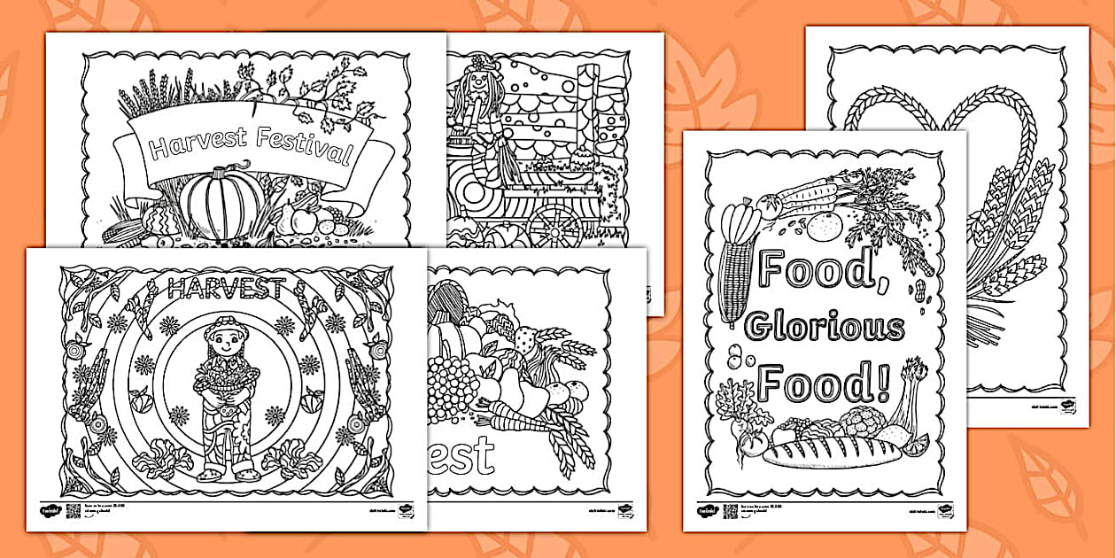 Harvest Mindfulness Coloring Pages (Teacher-Made) - Twinkl