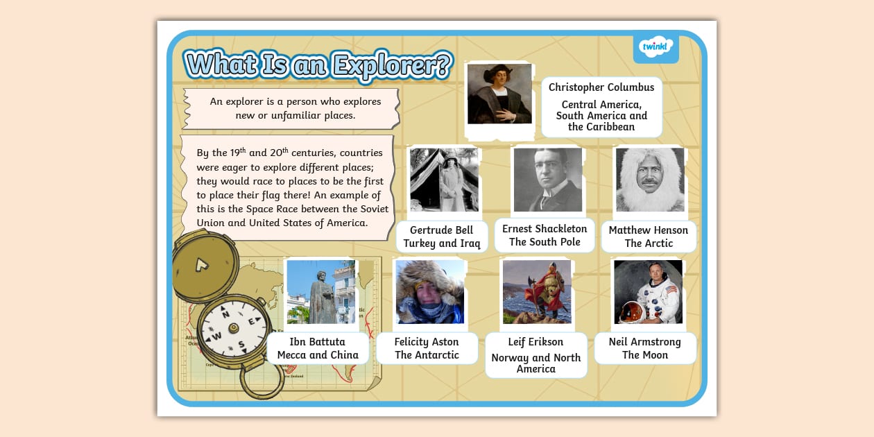 * NEW * KS2 What Is an Explorer? Information Display Poster