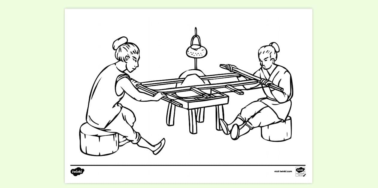 Jade Carving Crafters Colouring | Colouring Sheet - Twinkl