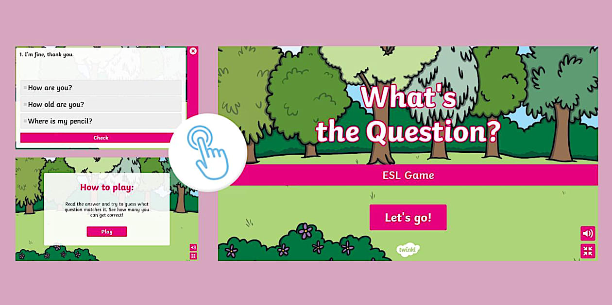 ESL What's the Question? Interactive Game (teacher made)