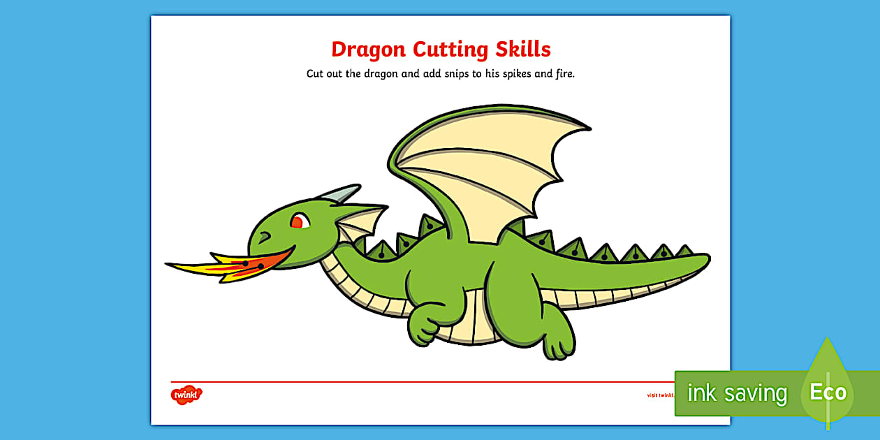 Dragon Cutting Skills Worksheet | St. George's Day