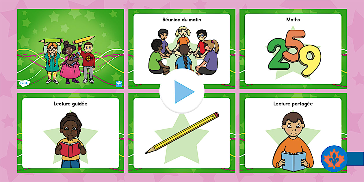 Daily Classroom Slides French (Teacher-Made) - Twinkl