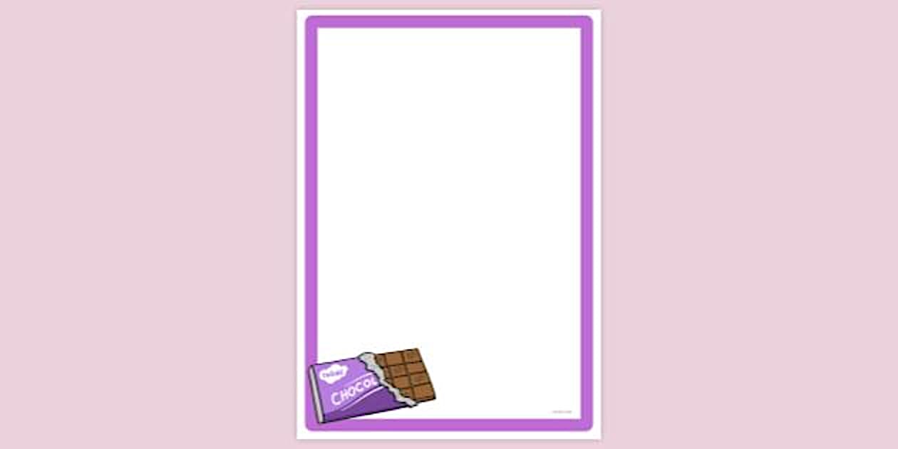 Simple Blank Chocolate Block Page Border | Twinkl - Twinkl