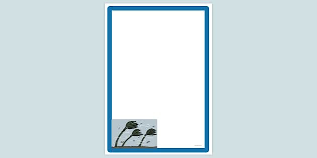 Simple Blank Typhoon Page Border | Page Borders | Twinkl