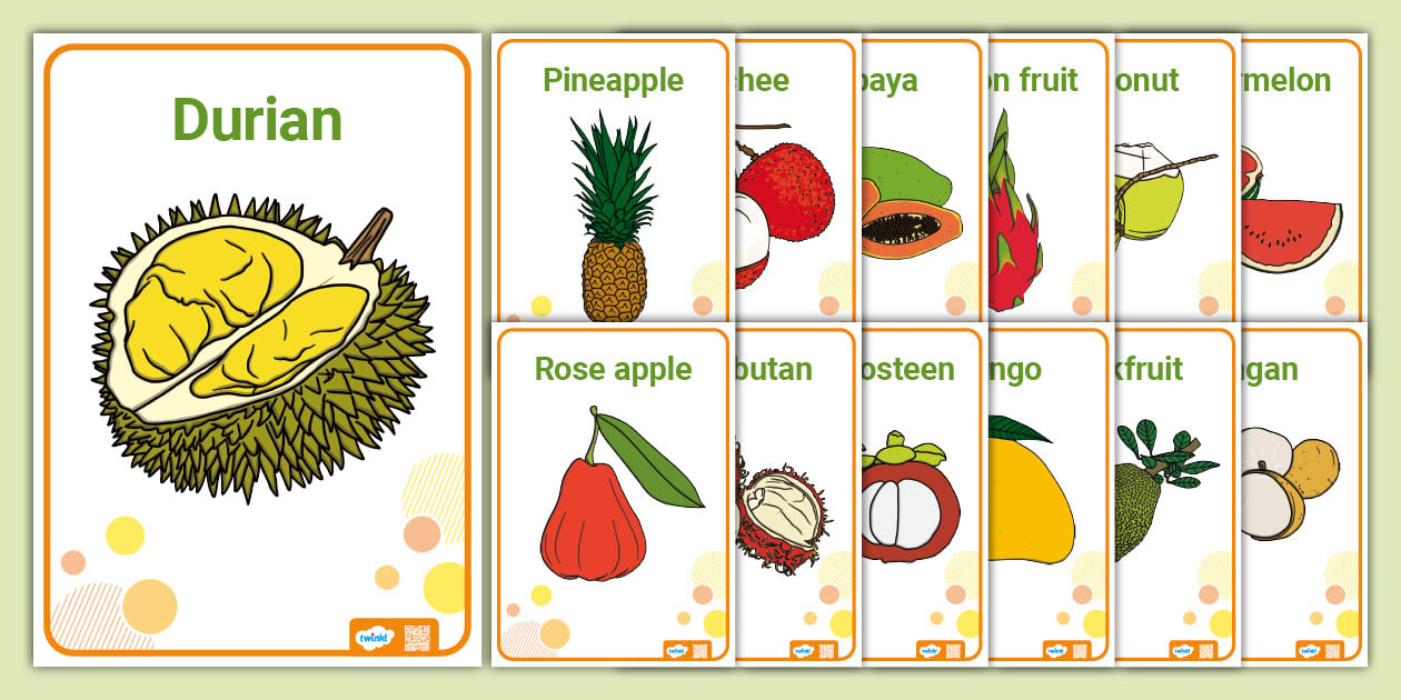 Singapore Fruits Display Posters