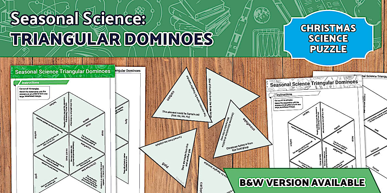 Seasonal Science Triangular Dominoes Activity