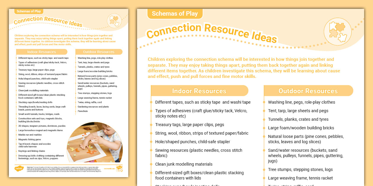 Connection Schema: Indoor and Outdoor Resource Ideas