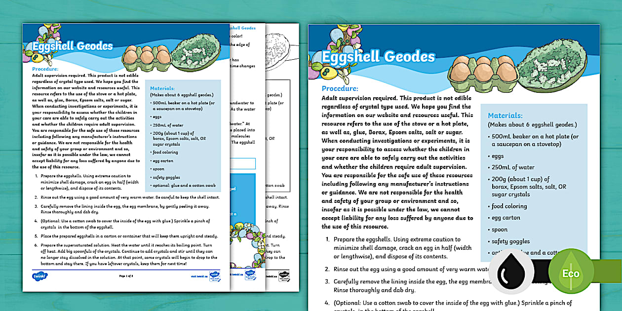 STEM Activity: Eggshell Geodes (Teacher-Made) - Twinkl