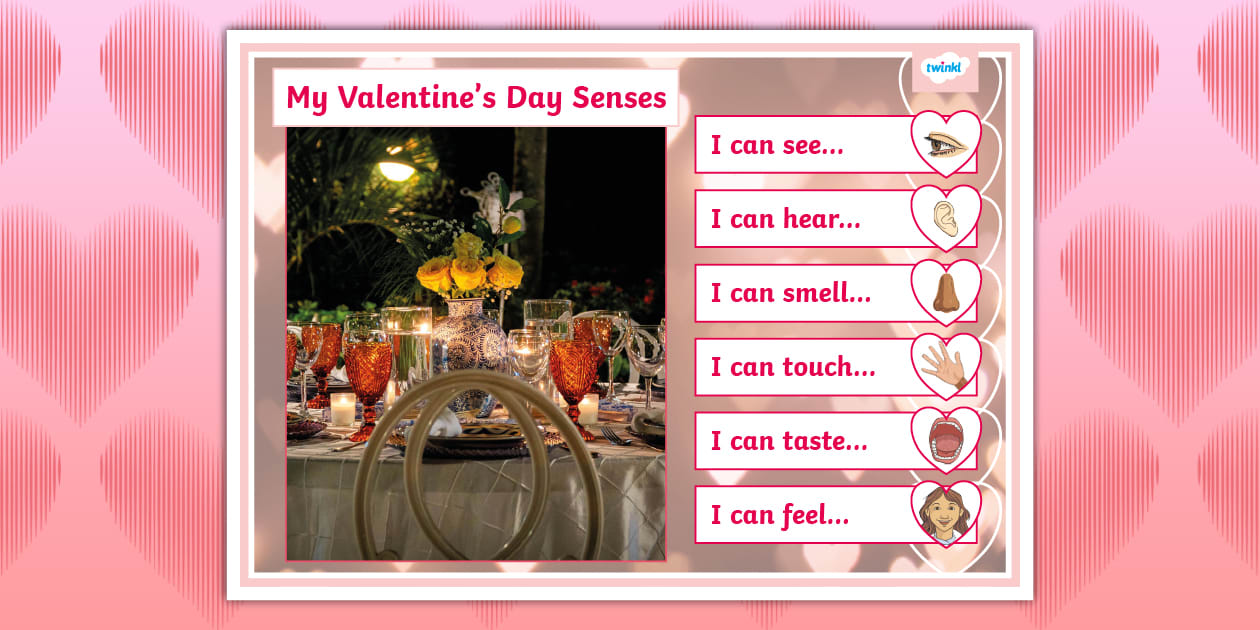 Valentine's Day Senses Display Poster (teacher made)