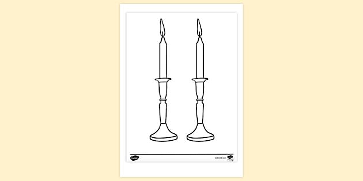 Decorative Candle Stick Colouring Sheet - Colouring Sheets