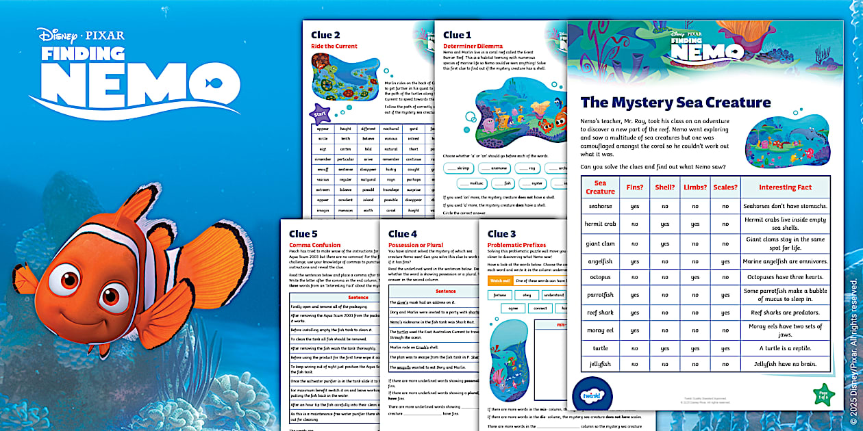 Finding Nemo: Language Conventions Mystery [Ages 8-9]