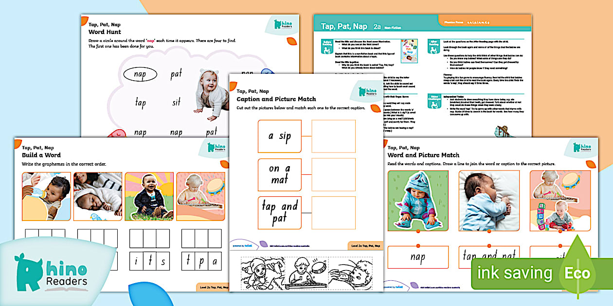 Level 2a Tap, Pat, Nap Guided Reading Pack (teacher made)