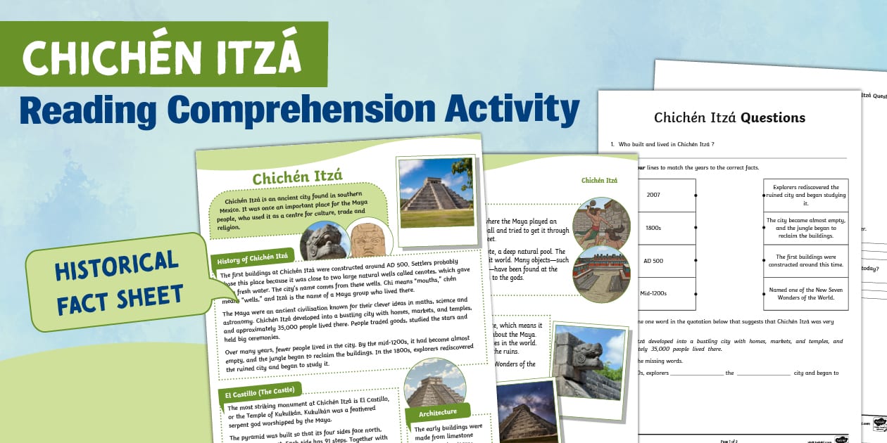 LKS2 Chichén Itzá Reading Comprehension Activity