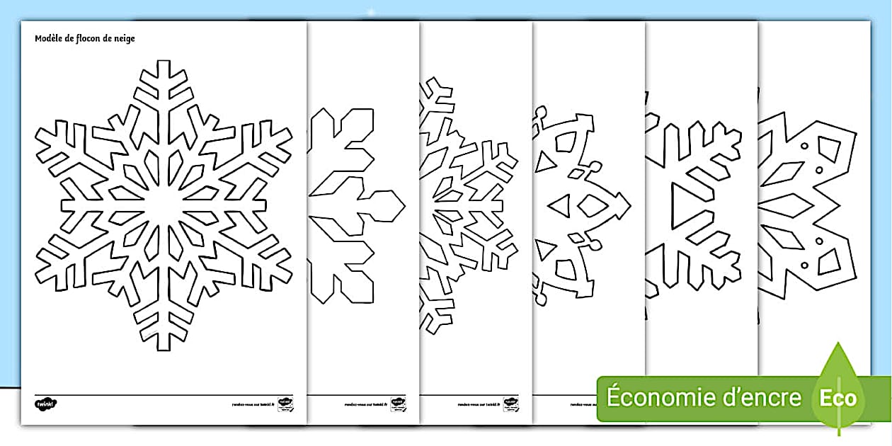 Modèles de flocons de neige pour décoration (teacher made)