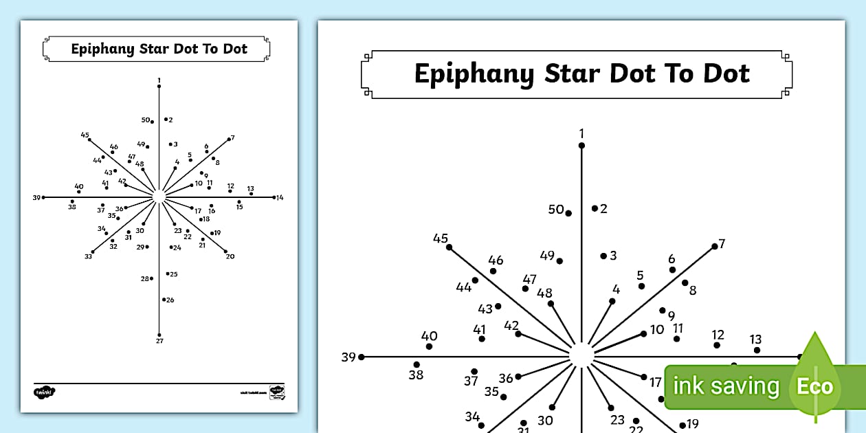 Epiphany Star Dot-to-Dot Activity | December Events