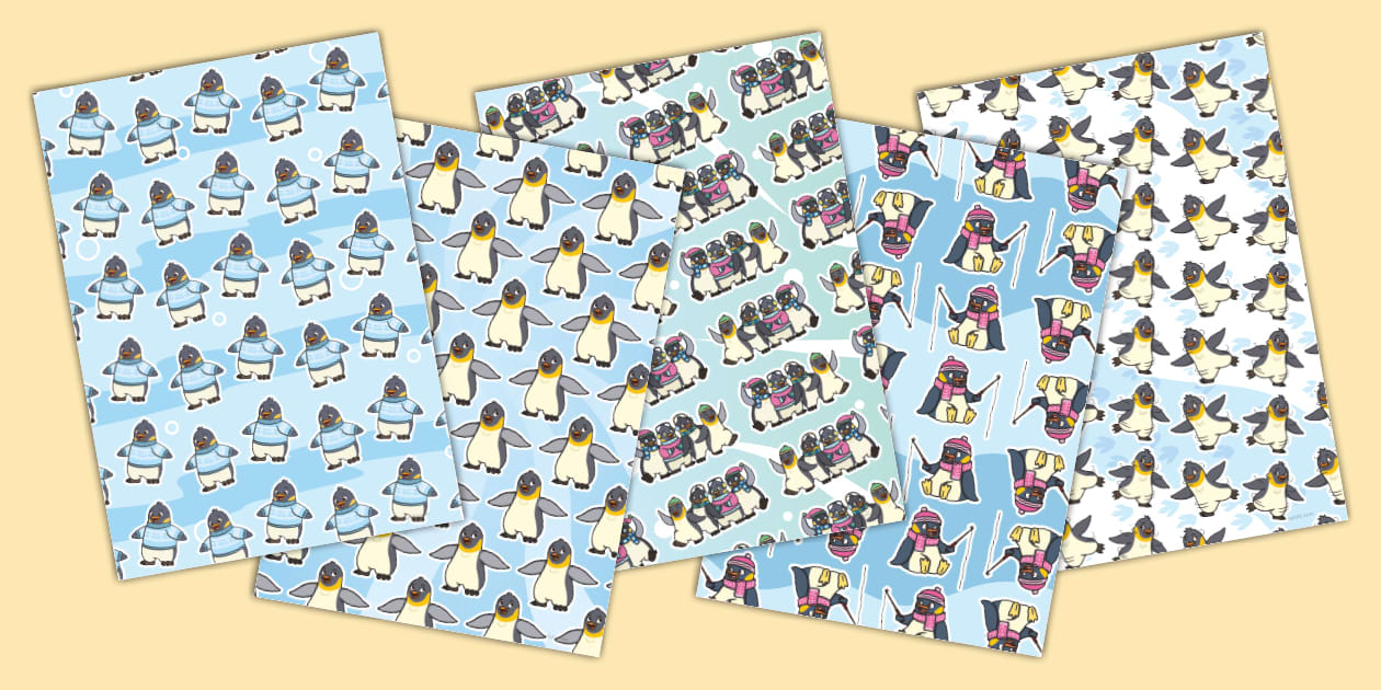 * NEW * Penguin Pattern Posters Pack - Twinkl Display