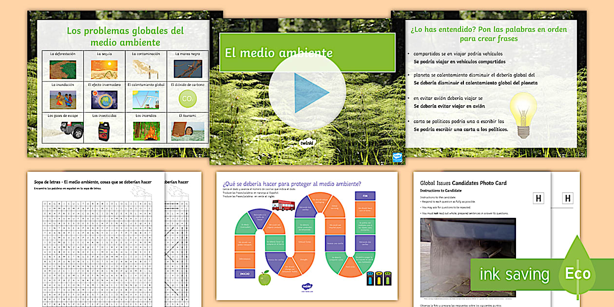 Environment Lesson 1: Global Environmental Problems Lesson Pack Spanish