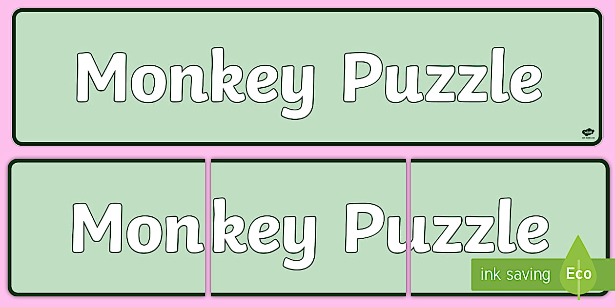 Monkey Puzzle Banner (Teacher-Made) - Twinkl