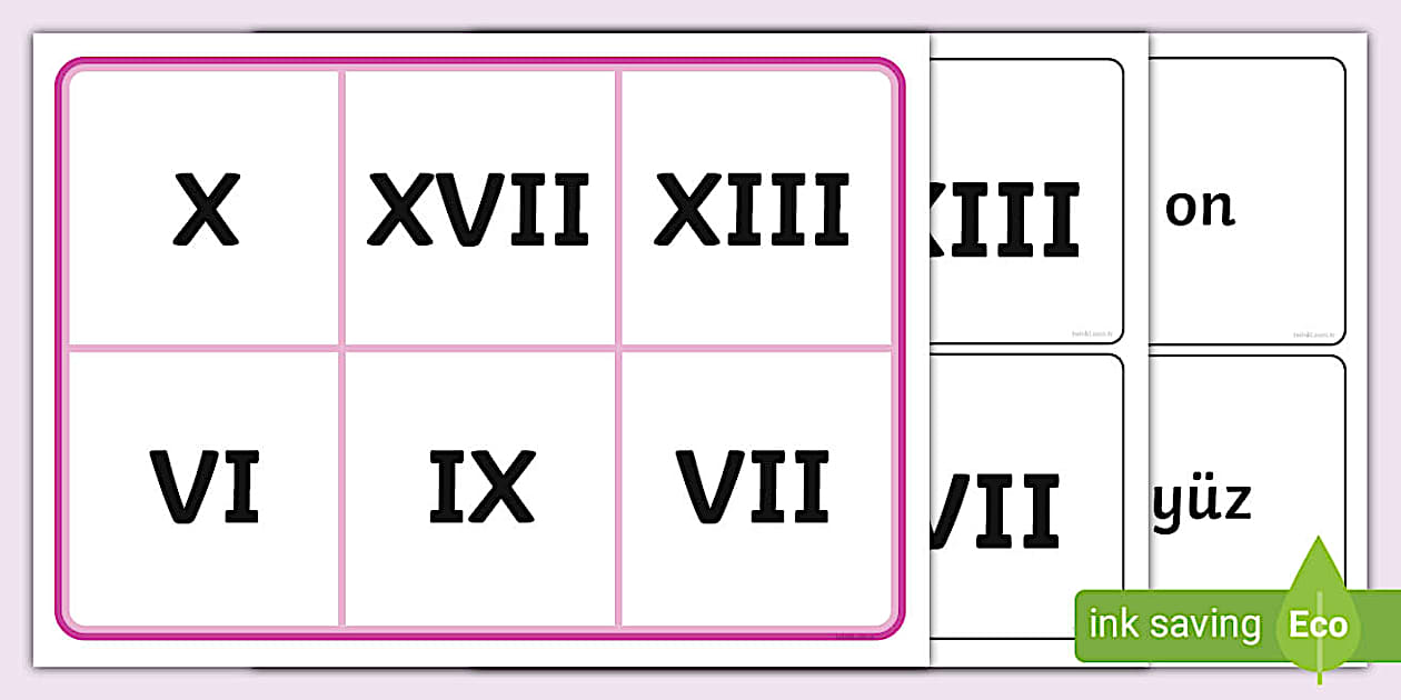 Romen Rakamları Tombala Oyunu (Teacher-Made) - Twinkl