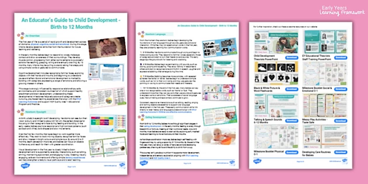 Free An Educators Guide to Child Development Birth to 12 Months