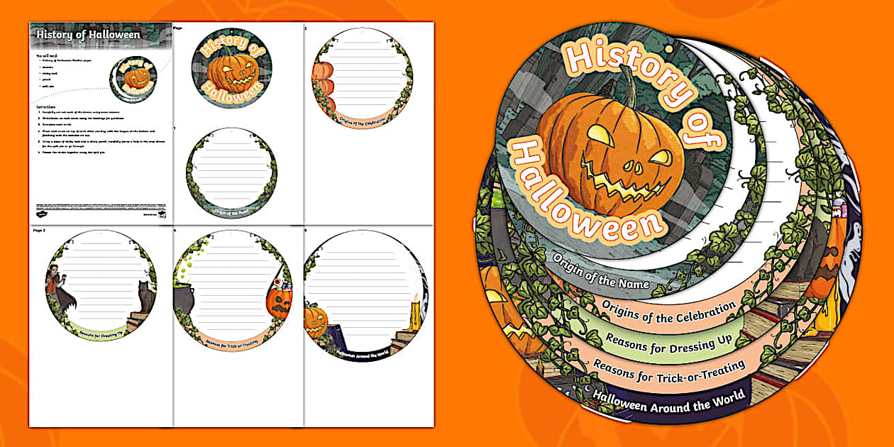 KS2 History of Halloween Circles Booklet (Teacher-Made)