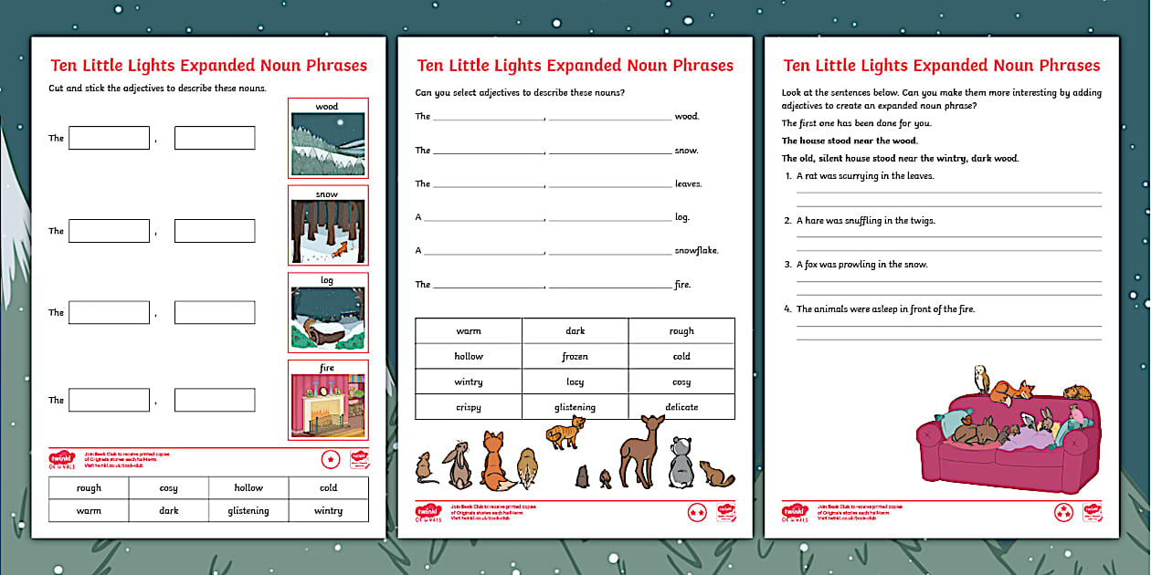 Middle Ability Year 2 Ten Little Lights Expanded Noun Phrases ...