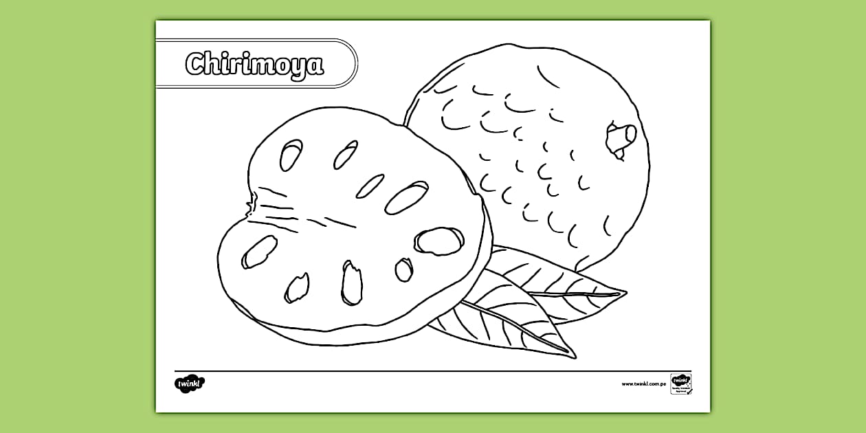 Ficha: Chirimoya para colorear (teacher made) - Twinkl