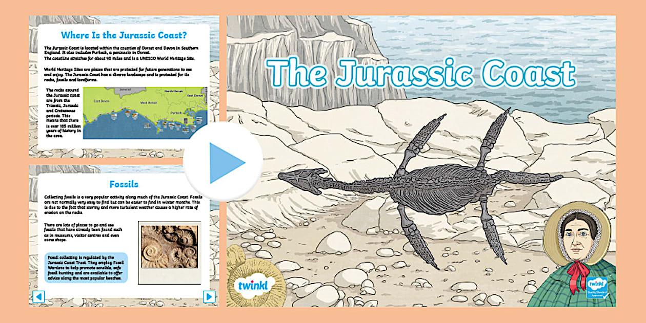 Jurassic Coast PowerPoint - KS2 (teacher made) - Twinkl