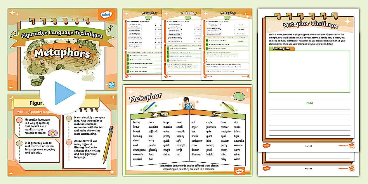 KS2 Figurative Language: Metaphors Activity Pack - Twinkl
