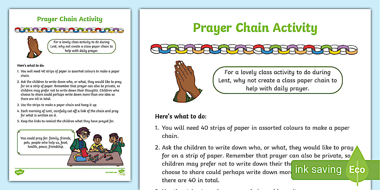 Prayer Chain Activity