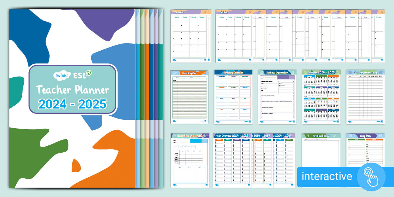 ESL Teacher Planner 2024-2025 by Twinkl (teacher made)