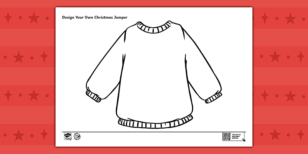 Design A Christmas Jumper Template | Educator-made | Twinkl