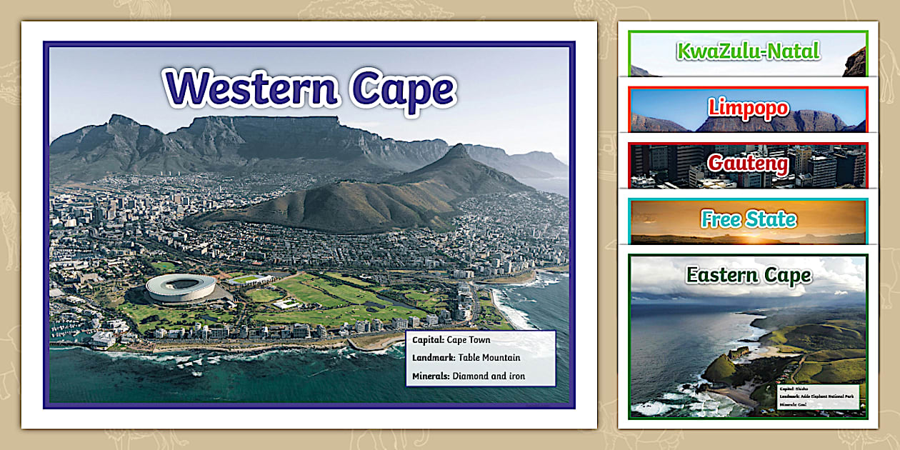 IP Information Provinces of South Africa Display Posters