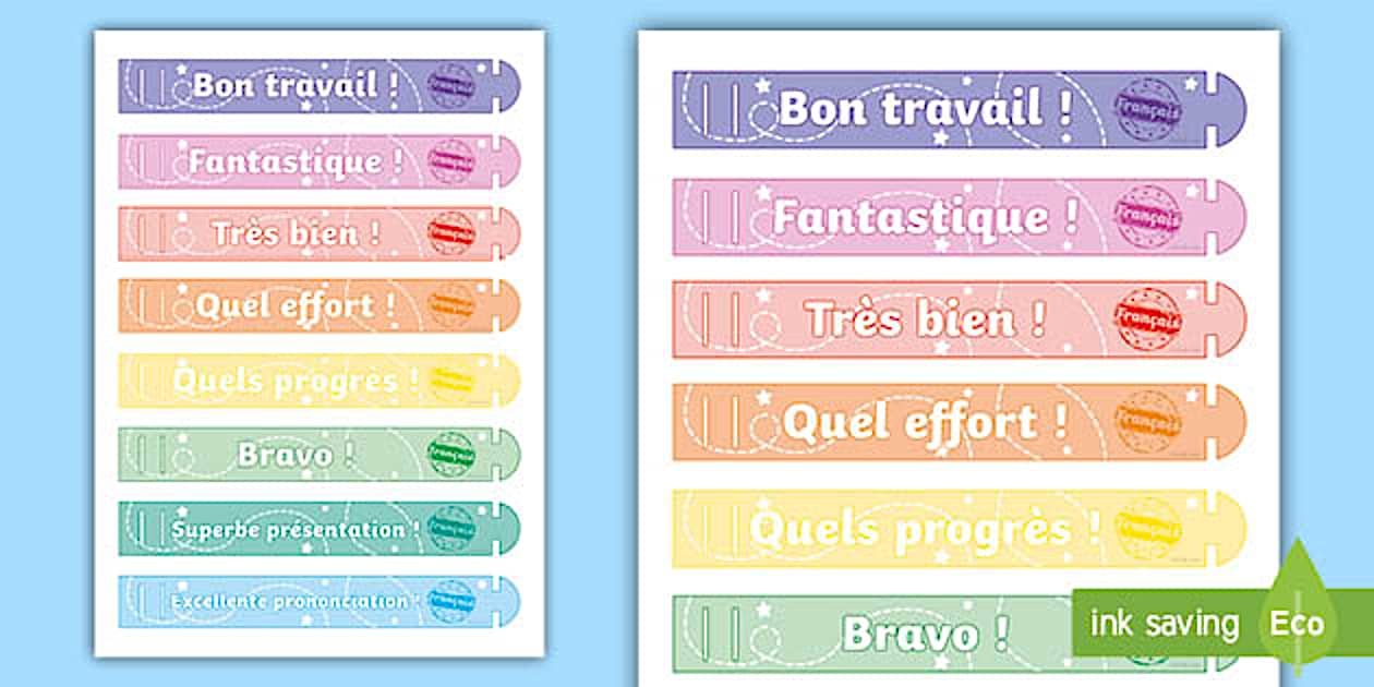 👉 French Reward Wristbands - Primary Resources. - Twinkl