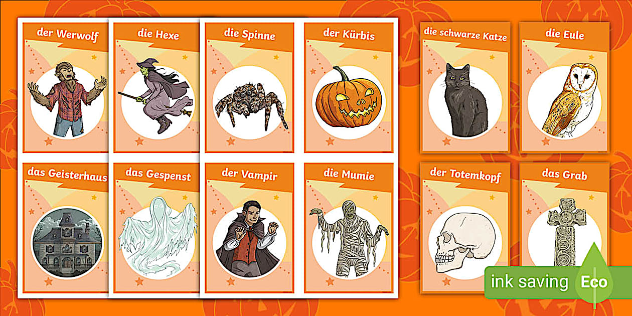 👉 German Halloween Flashcards (Teacher-Made) - Twinkl