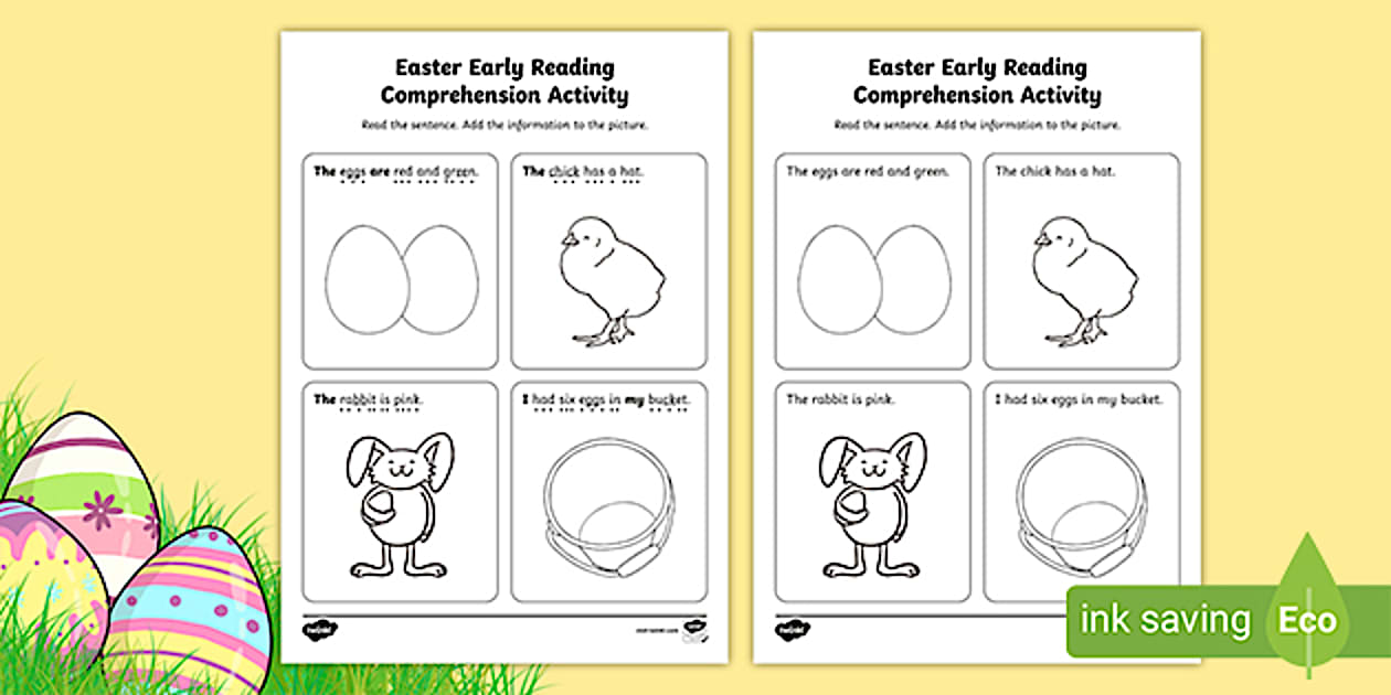 Easter Phase 4 EYFS Reading Comprehension Activity - Twinkl