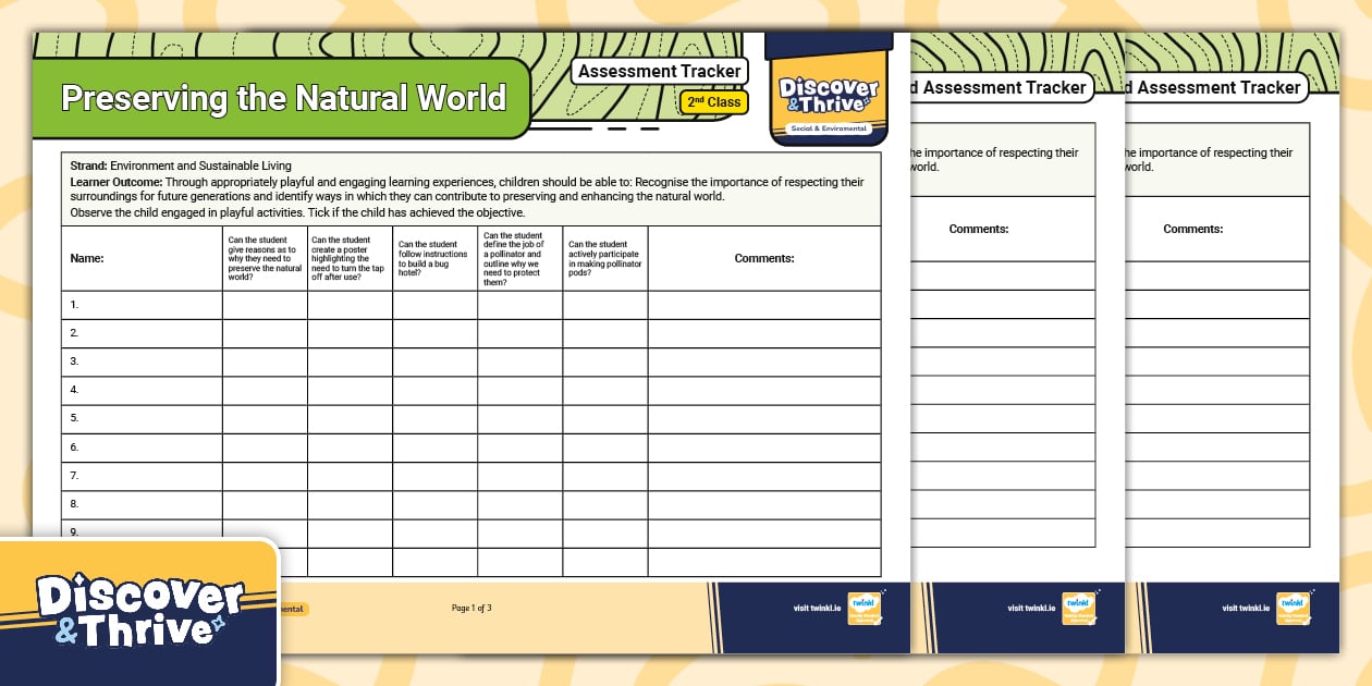 SEE (Environ. & Sustain. Living) Preserving the Natural World Assessment