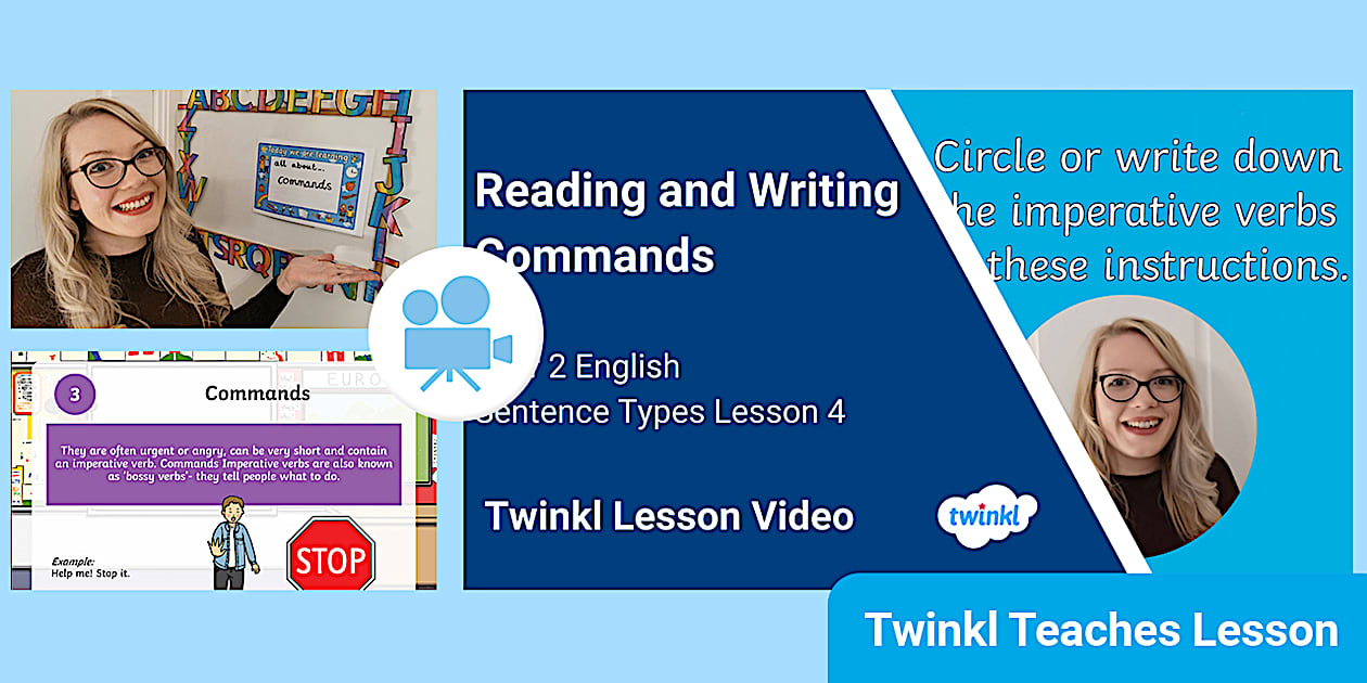 Reading and Writing Commands | Year 2 Literacy Video Lesson